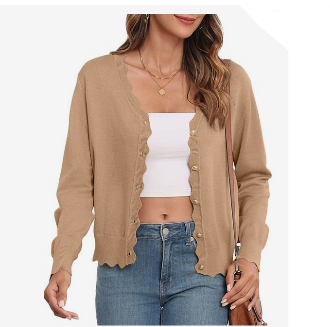 Midi-Cardigan, Beige – International Apparel Co